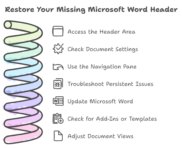 How To Fix Microsoft Word Header Missing Msw Tutor