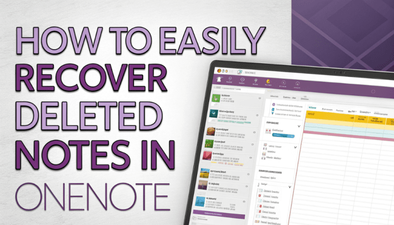How to Recover Deleted Notes in OneNote Easily | MSW Tutor.
